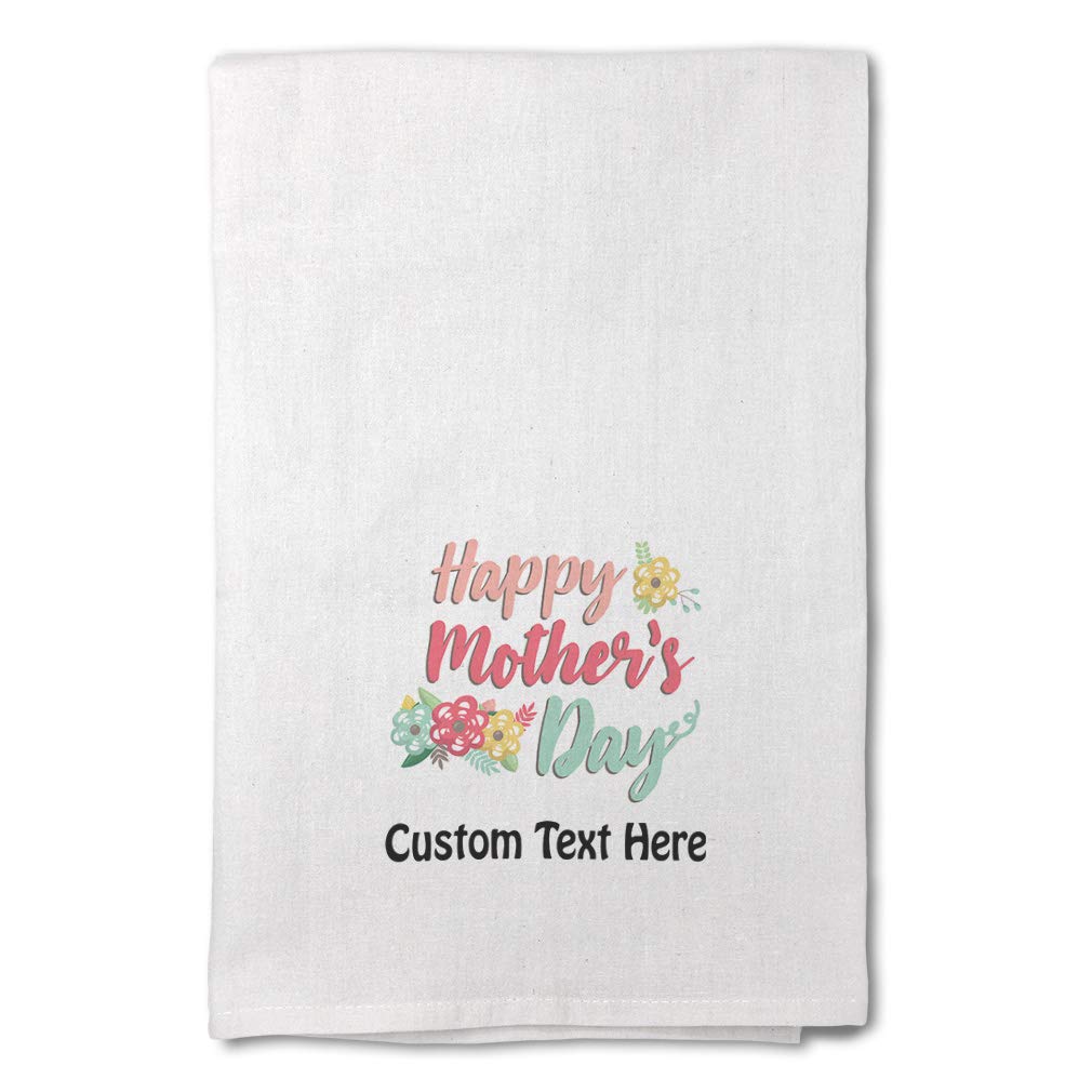 Style In Print Custom Mother's Day Decor Flour Kitchen Towels Happy Mother's B Mom Cleaning Supplies Dish Personalized Text Here