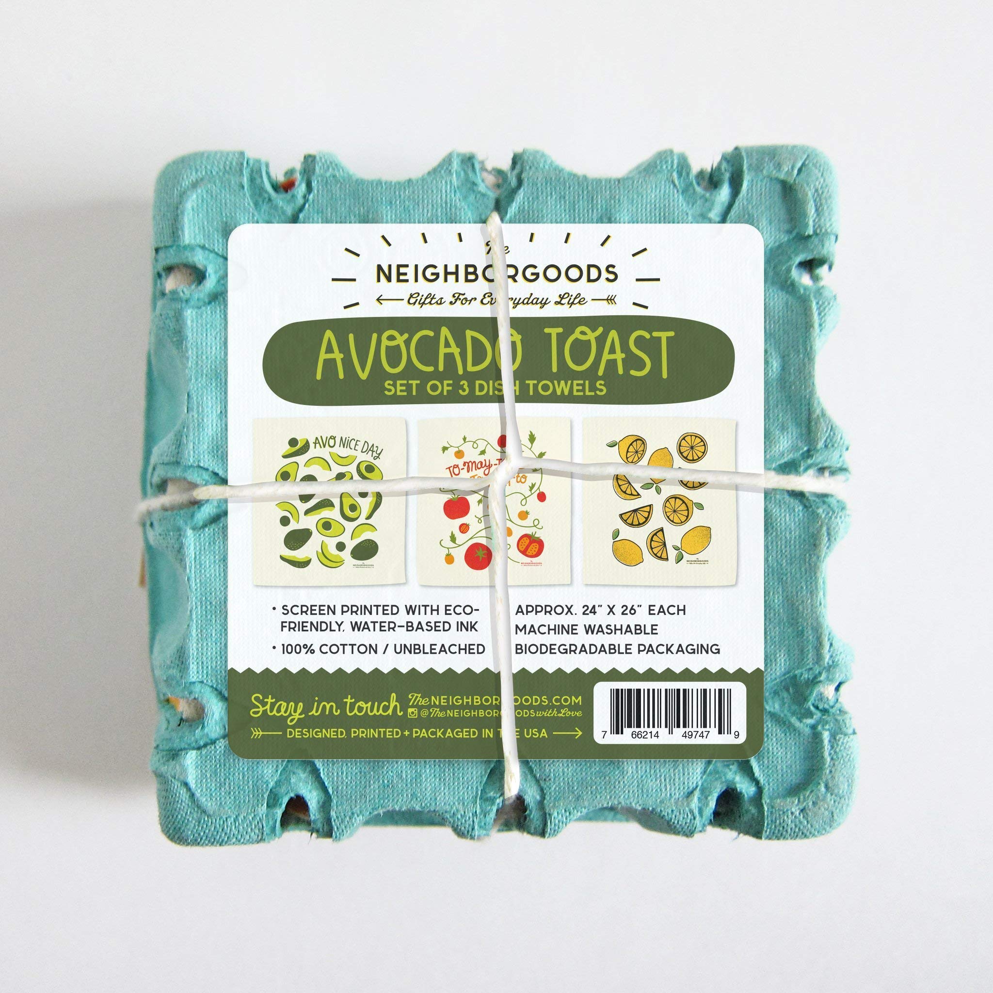 Avocado Toast - Dish Towel Set of 3