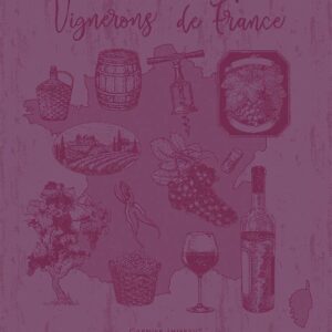 Garnier-Thiebaut, Vignerons de France, Muscat (French Winemaking, Grape) French Jacquard Kitchen/Tea Towel