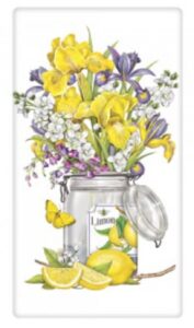 mary lake thompson bt193 iris lemon jar bagged flour sack towel 30 inches square