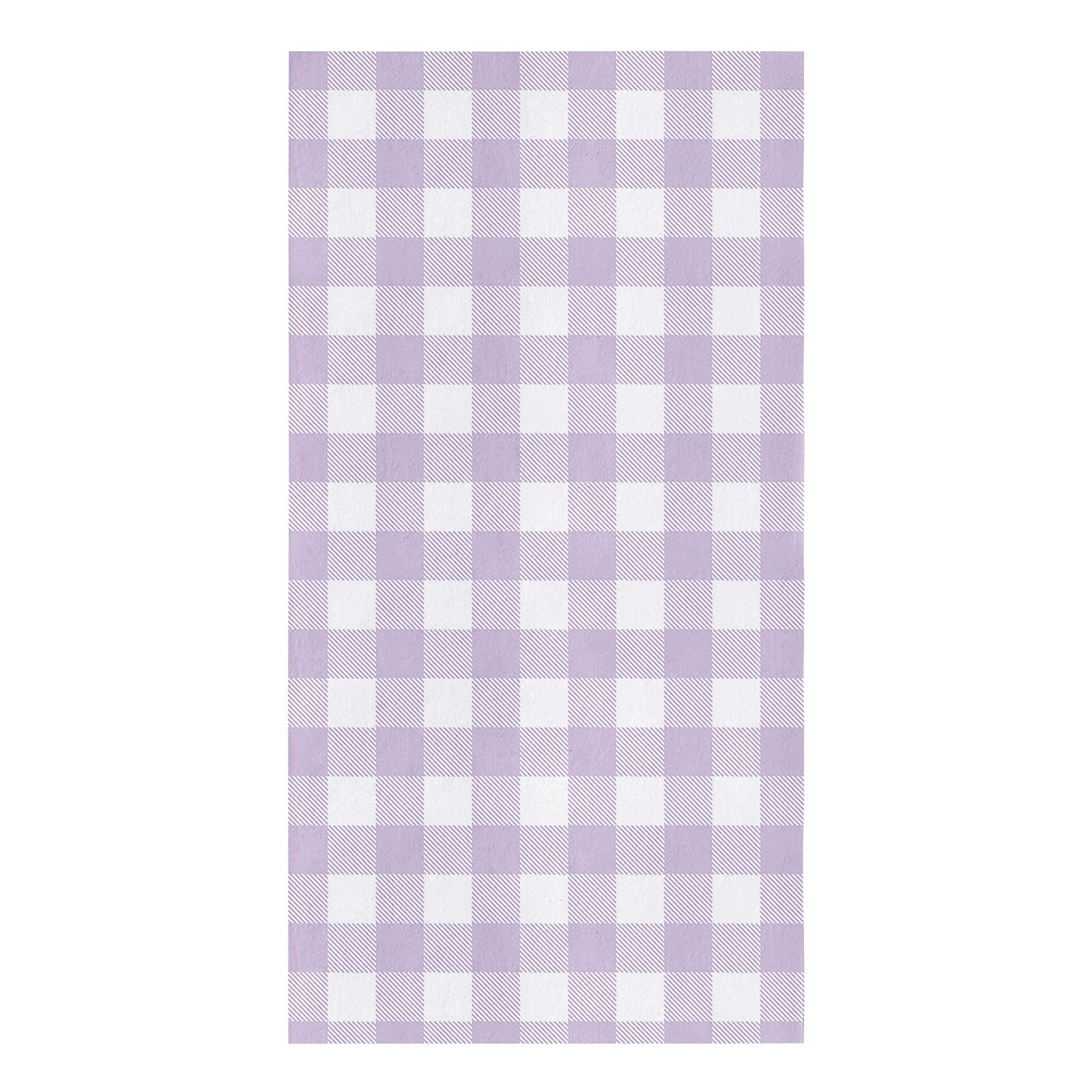 Beisseid Kitchen Dish Towels, Lavender Buffalo Check Plaid Dish Cloth Fingertip Bath Towels Cloth Farmhouse Style Hand Drying Soft Cotton Tea Towel Set, 18x28in