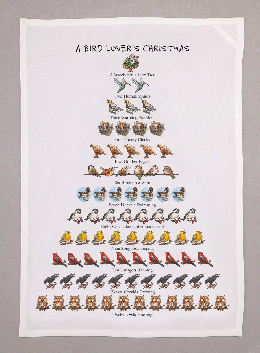 Allport Editions Bird Lover's Christmas - Tea Towel - 12 Days of Christmas Series