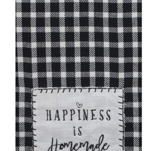 18TH STREET GIFTS Farmhouse Kitchen Towels - Buffalo Plaid Dish Towels - Black and White Buffalo Plaid Decor, Set of 4