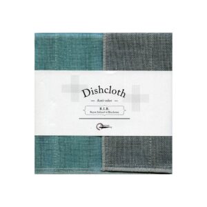 ippinka nawrap binchotan charcoal dishcloth, turquoise x charcoal