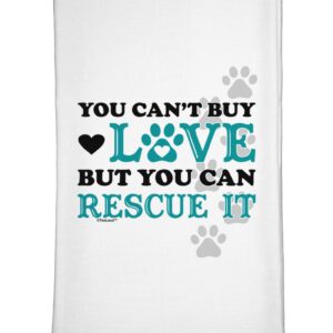 TooLoud Can't Buy Love Rescue It Flour Sack Dish Towel