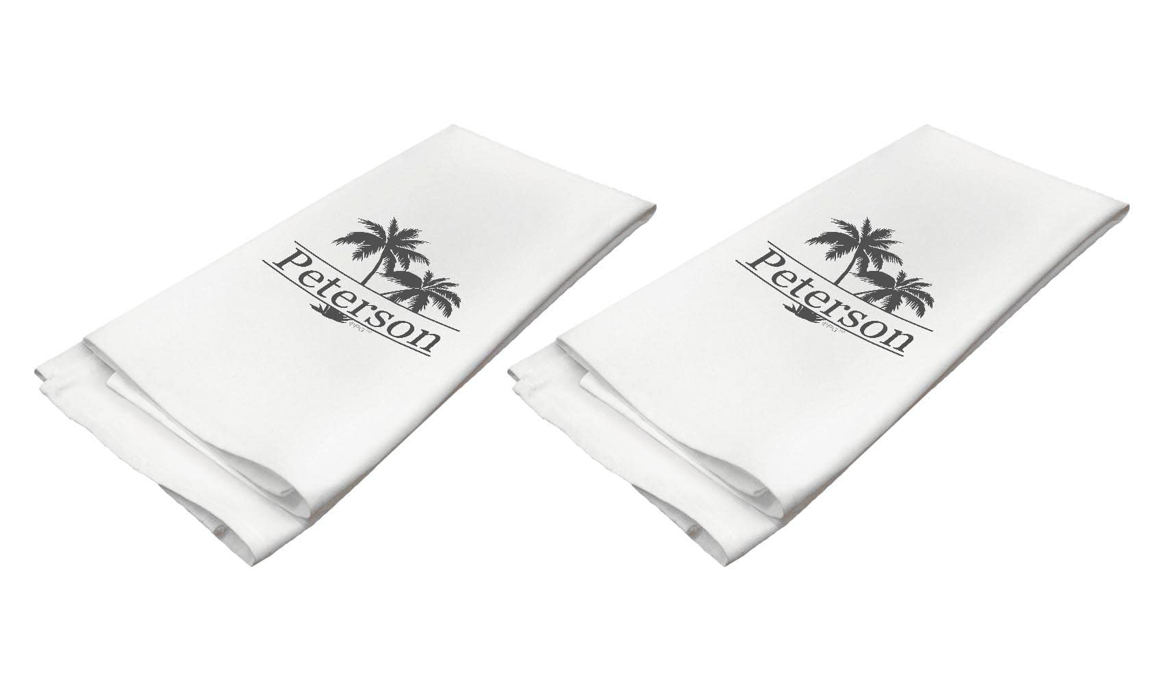 Custom Name Gifts Your Text Beach House Kitchen Decor 2 Pack Personalized Decorative Tea Towels