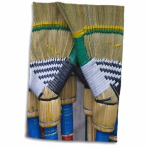 3d rose colorful brooms at market-philippines-as29 ksu0002-keren su towel, 15" x 22"