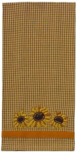 home collection by raghu sunflowers mustard and nutmeg towel, 18 x 28" set of 2