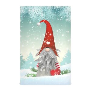 slhkpns winter gnome kitchen dish towel set of 4 valentine's day 18x28in absorbent dishcloth reusable cleaning cloths for household use