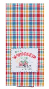 kay dee designs st thing wisconsin appl tea dish towel, 18 x 28, various