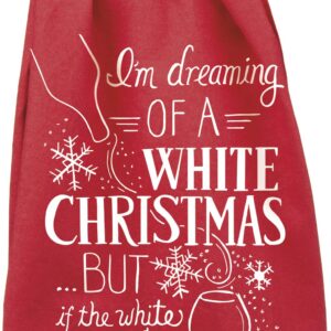 White Christmas But I'll Drink The Red, Wine Is So Delightful 2 Piece Bar Towel Bundle