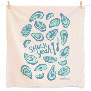 oyster kitchen flour sack towel