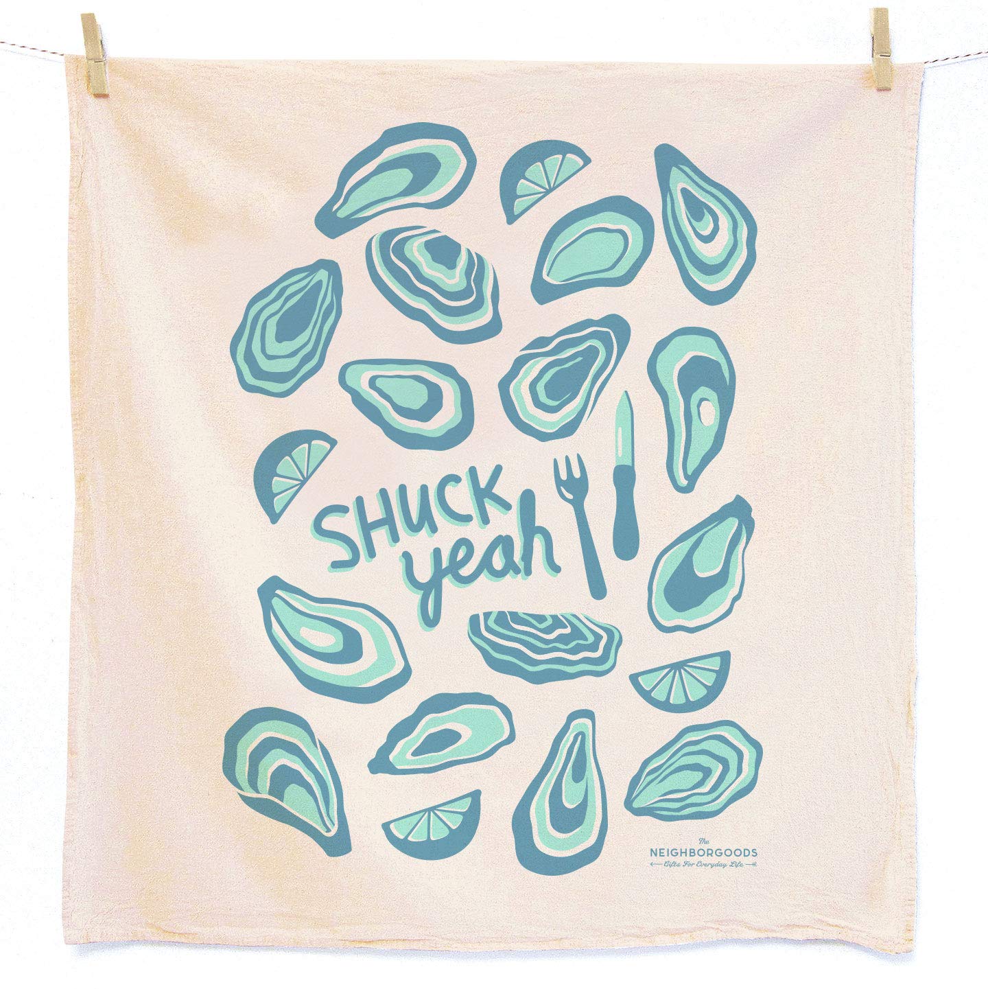 Oyster Kitchen Flour Sack Towel