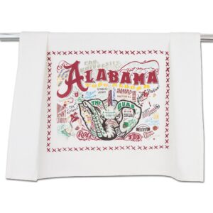 catstudio dish towel, university of alabama crimson tide hand towel - collegiate kitchen towel for alabama fans for graduation, game day, alums and parents