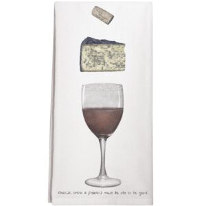 mary lake-thompson montgomery street wine and cheese cotton flour sack dish towel