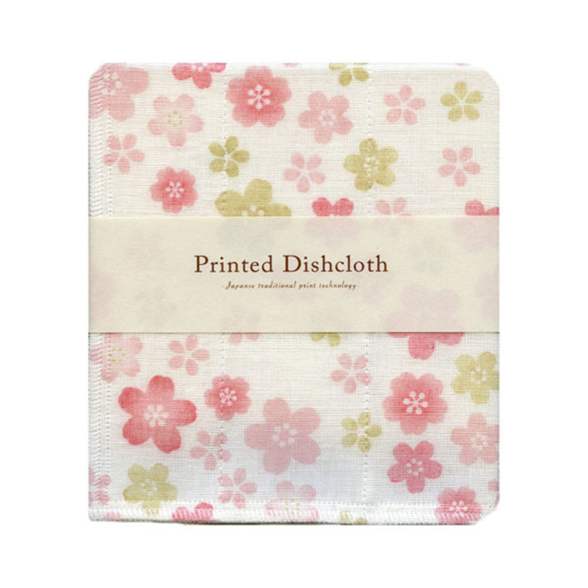 Nawrap Printed Dishcloth, Flower Print, Made in Japan