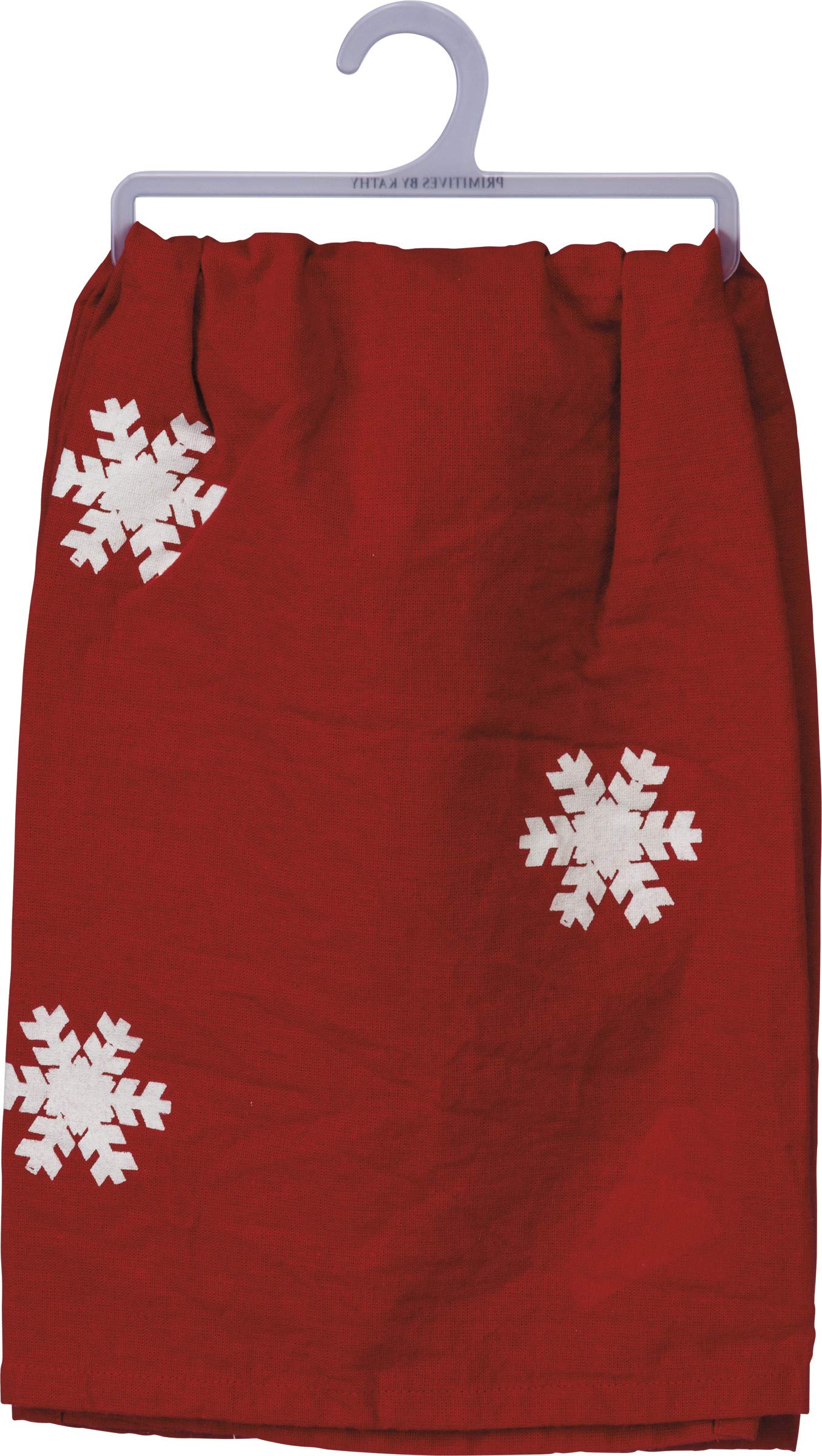 PBK Primitives by Kathy 2 Piece Bundle Red Christmas Kitchen Towels, Merry Christmas and Let It Snow