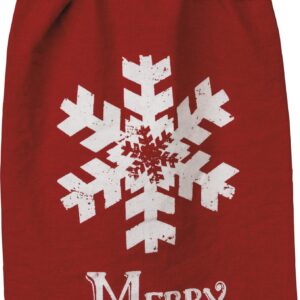 PBK Primitives by Kathy 2 Piece Bundle Red Christmas Kitchen Towels, Merry Christmas and Let It Snow