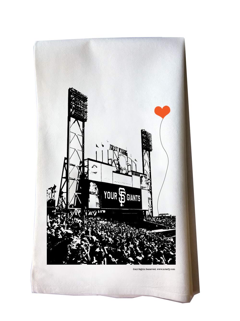 San Francisco Baseball Ballpark Tea Towel