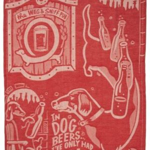 Primitives by Kathy Jacquard Dish Towel - in Dog Beers I've Only Had One