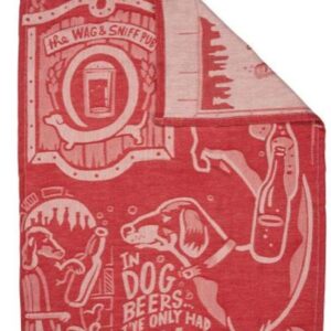 Primitives by Kathy Jacquard Dish Towel - in Dog Beers I've Only Had One