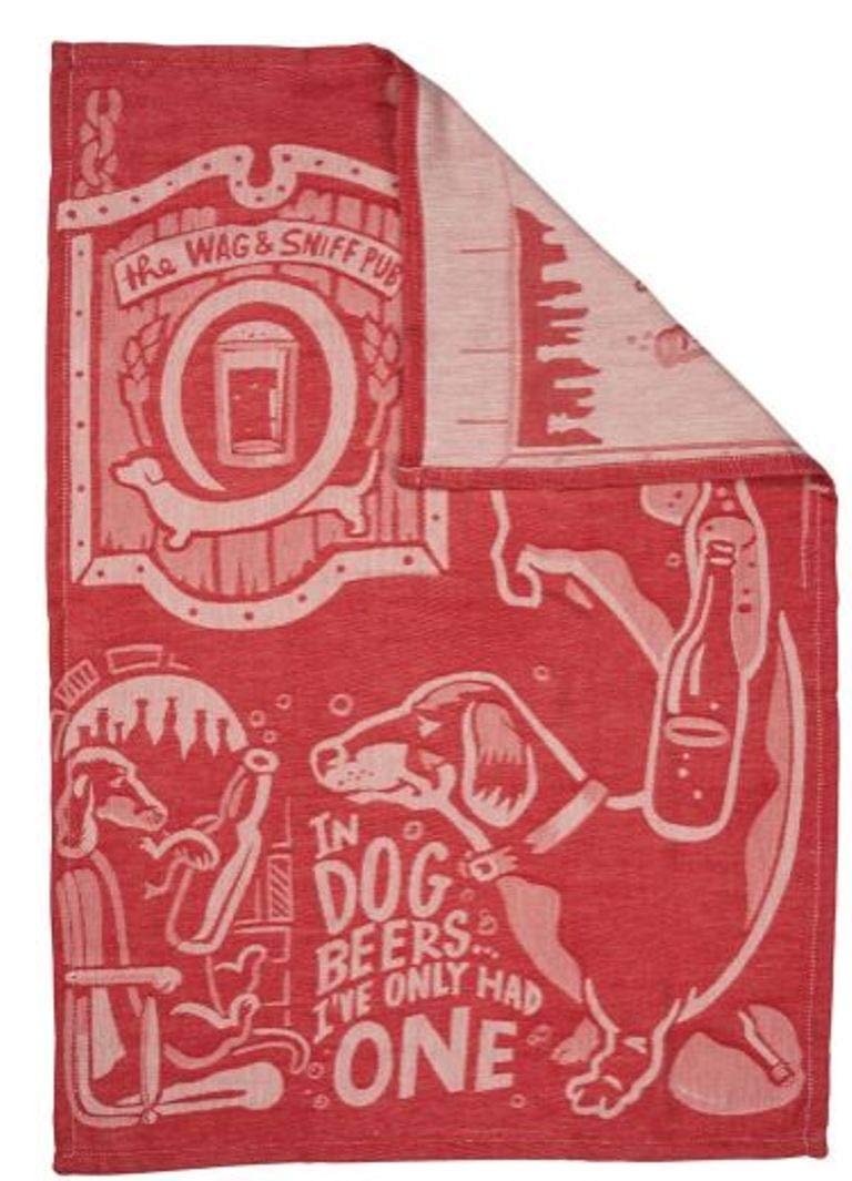 Primitives by Kathy Jacquard Dish Towel - in Dog Beers I've Only Had One