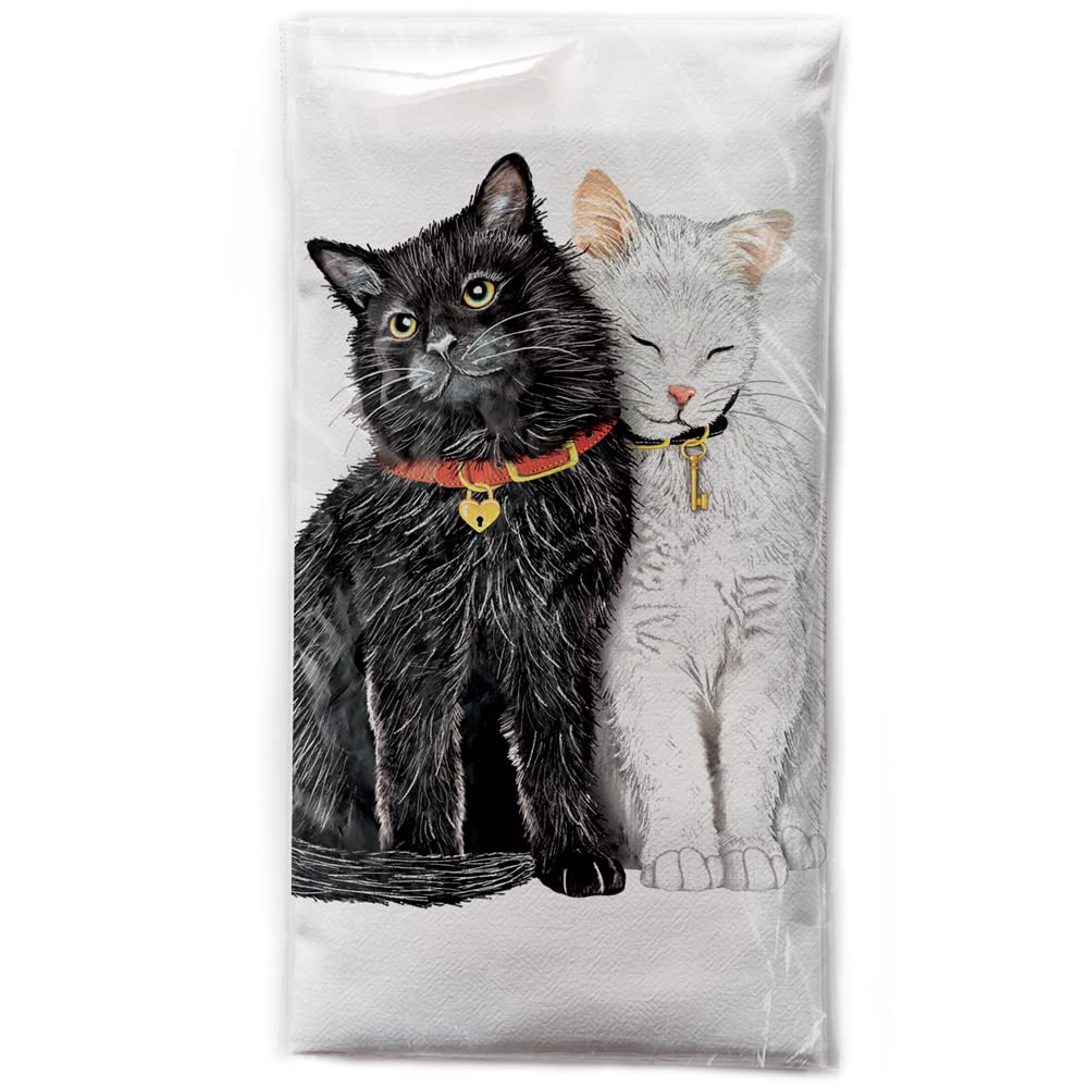 Mary Lake-Thompson Cuddly Cats Cotton Flour Sack Dish Towel