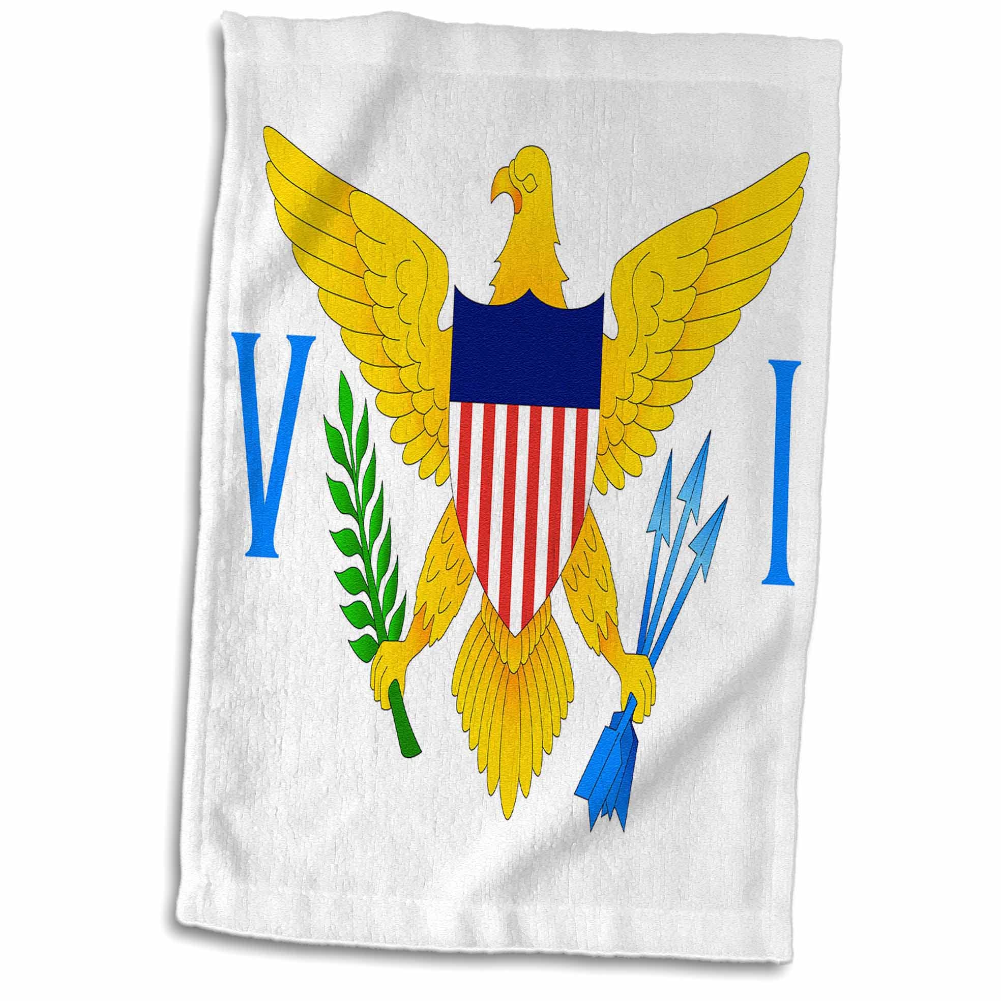 3D Rose Virgin Islands Flag TWL_31608_1 Towel, 15" x 22"