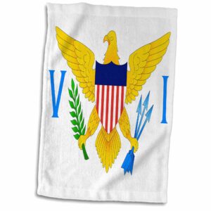 3D Rose Virgin Islands Flag TWL_31608_1 Towel, 15" x 22"