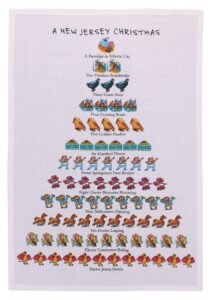 mistletoe & co. a new jersey christmas kitchen towel, 18" x 26"