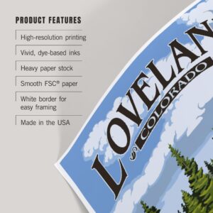 Lantern Press Loveland, Colorado, Waterfall (12x18 Art Print, Travel Poster Wall Decor)