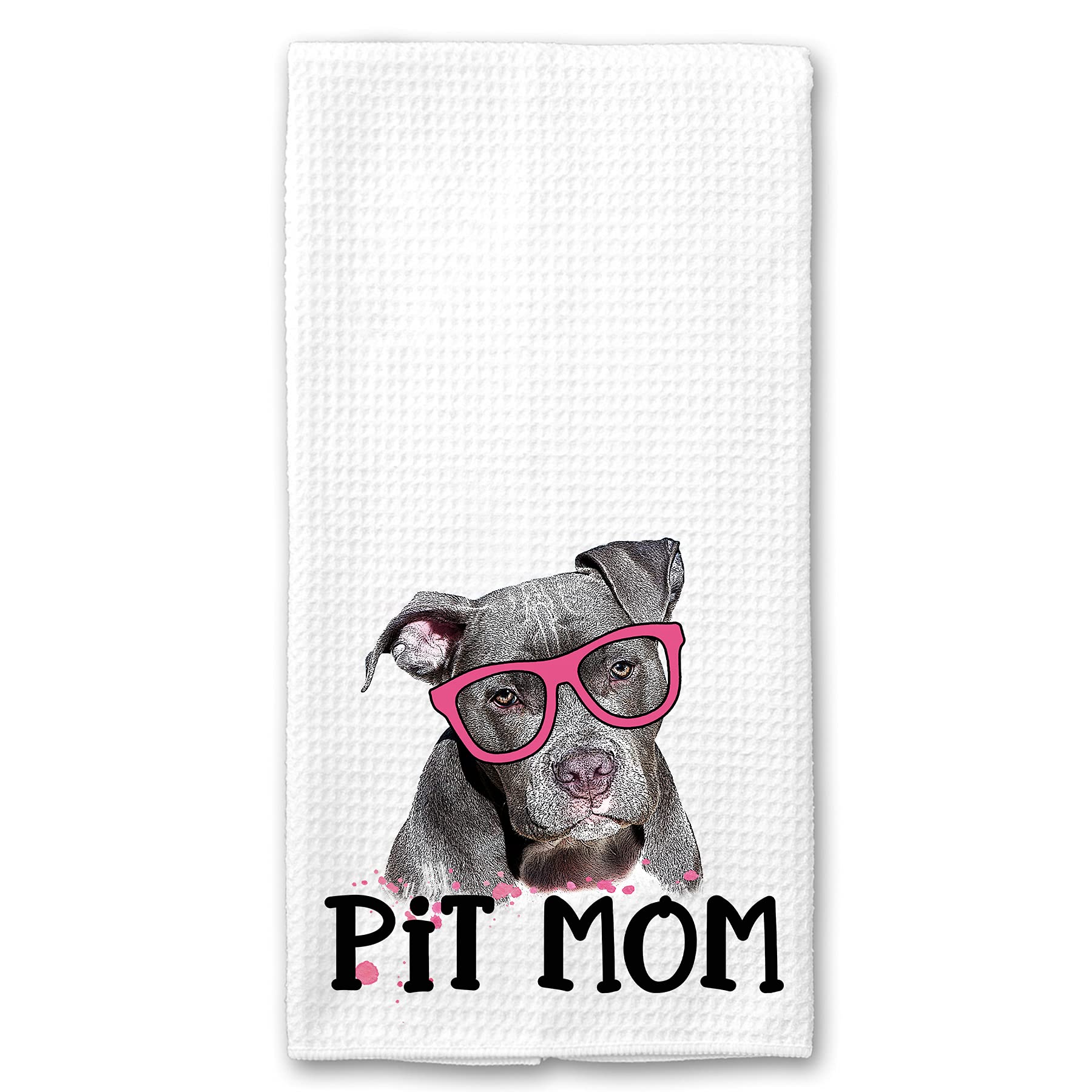 Pit Bull Mom Microfiber Kitchen Towel Gift for Animal Dog Lover