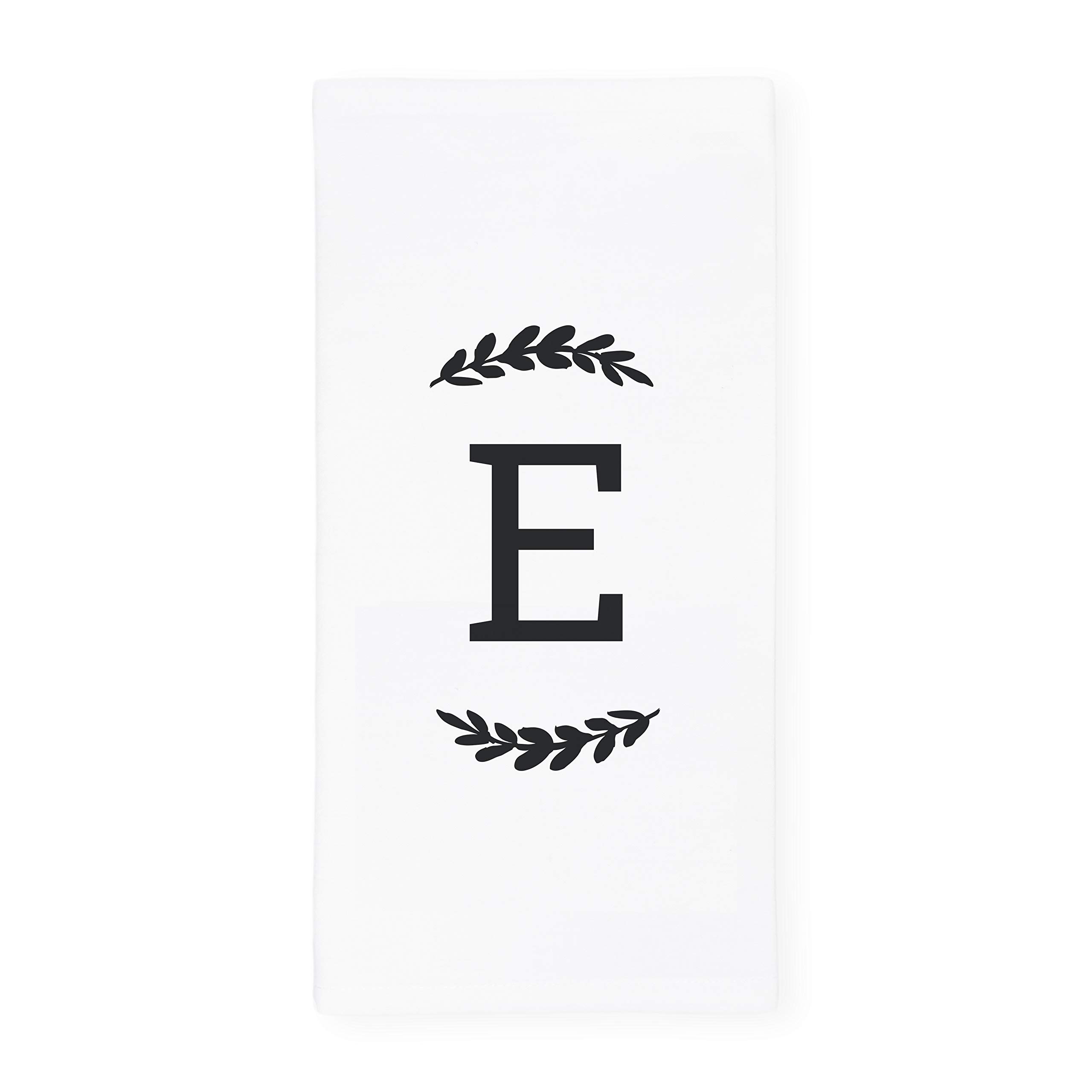 The Cotton & Canvas Co. Personalized Single Monogram Initial E Soft Absorbent Kitchen Tea Towel, Flour Sack Towel, Dish Cloth