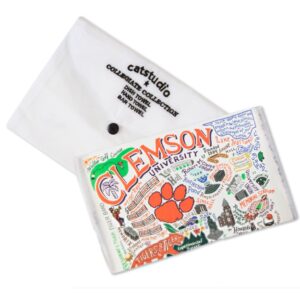 Catstudio Dish Towel, Clemson University Tigers Hand Towel - Collegiate Kitchen Towel for Clemson Fans - Perfect Graduation Gift, Gift for Students, Parents and Alums