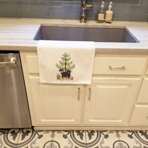 Caroline's Treasures CK3861WTKT Pomsky #1 Christmas Tree White Kitchen Towel Set of 2 Dish Towels Decorative Bathroom Hand Towel for Hand, Face, Hair, Yoga, Tea, Dishcloth, 19 X 25, White