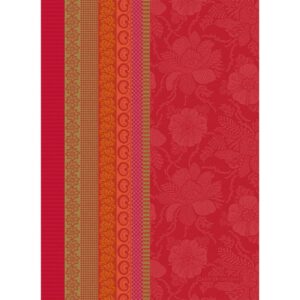 garnier-thiebaut, rose festives, sangria french jacquard kitchen/tea towel, 100% cotton