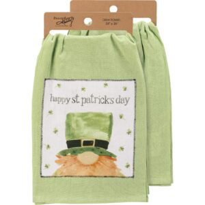 primitives by kathy happy st. patrick's day kitchen towel