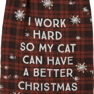 Kitchen Towel - Work Hard So Cat Better Christmas