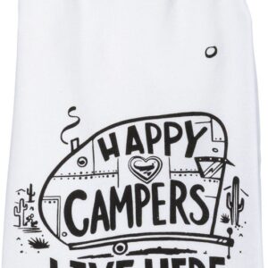 Primitives by Kathy 35519 Made You Smile Dish Towel, 28", LOL - Happy Campers