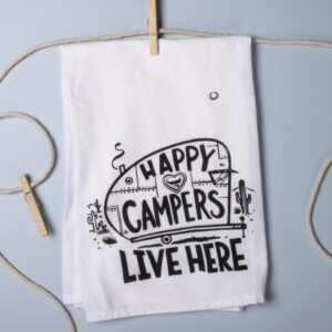 Primitives by Kathy 35519 Made You Smile Dish Towel, 28", LOL - Happy Campers