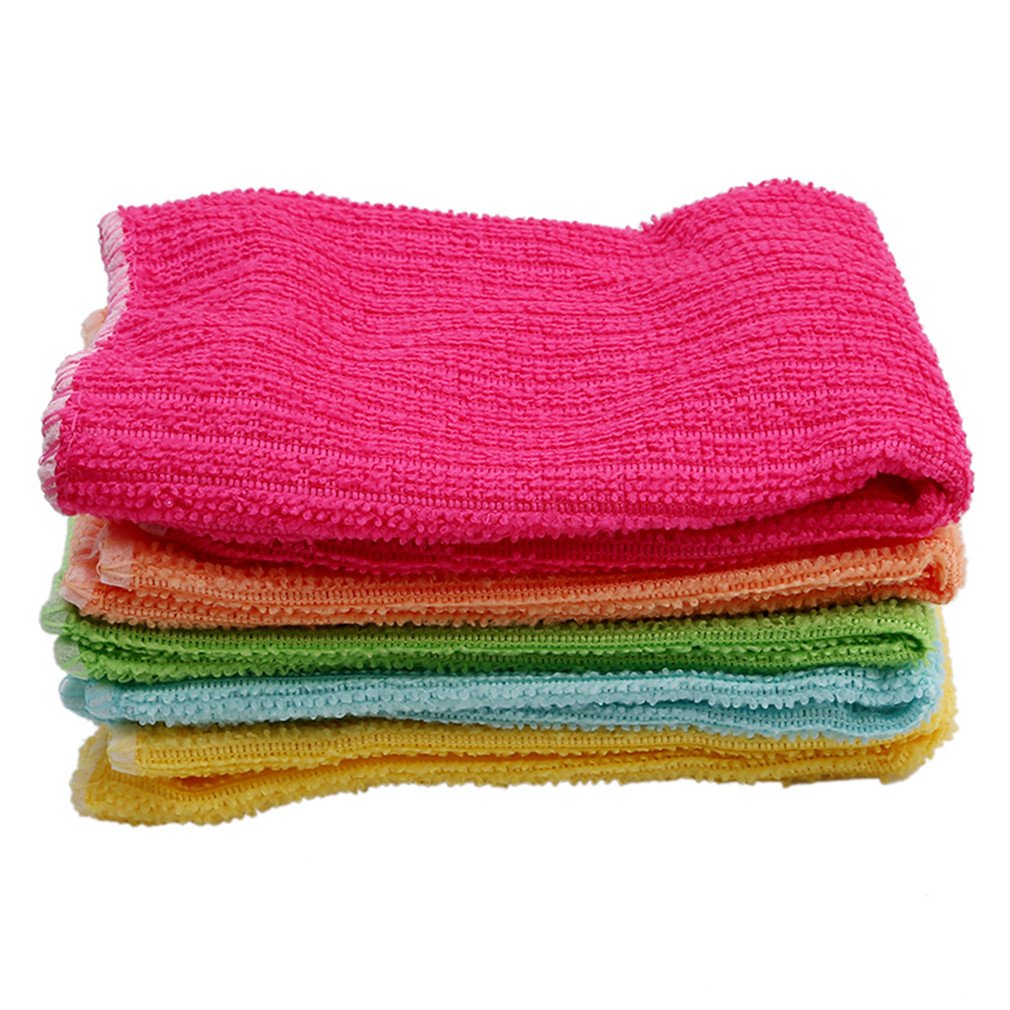 Myhouse 5pcs 11.81x11.81inch Microfiber Kitchen Dish Towel Muiti-colored Gentle Kitchen Dish Cloths