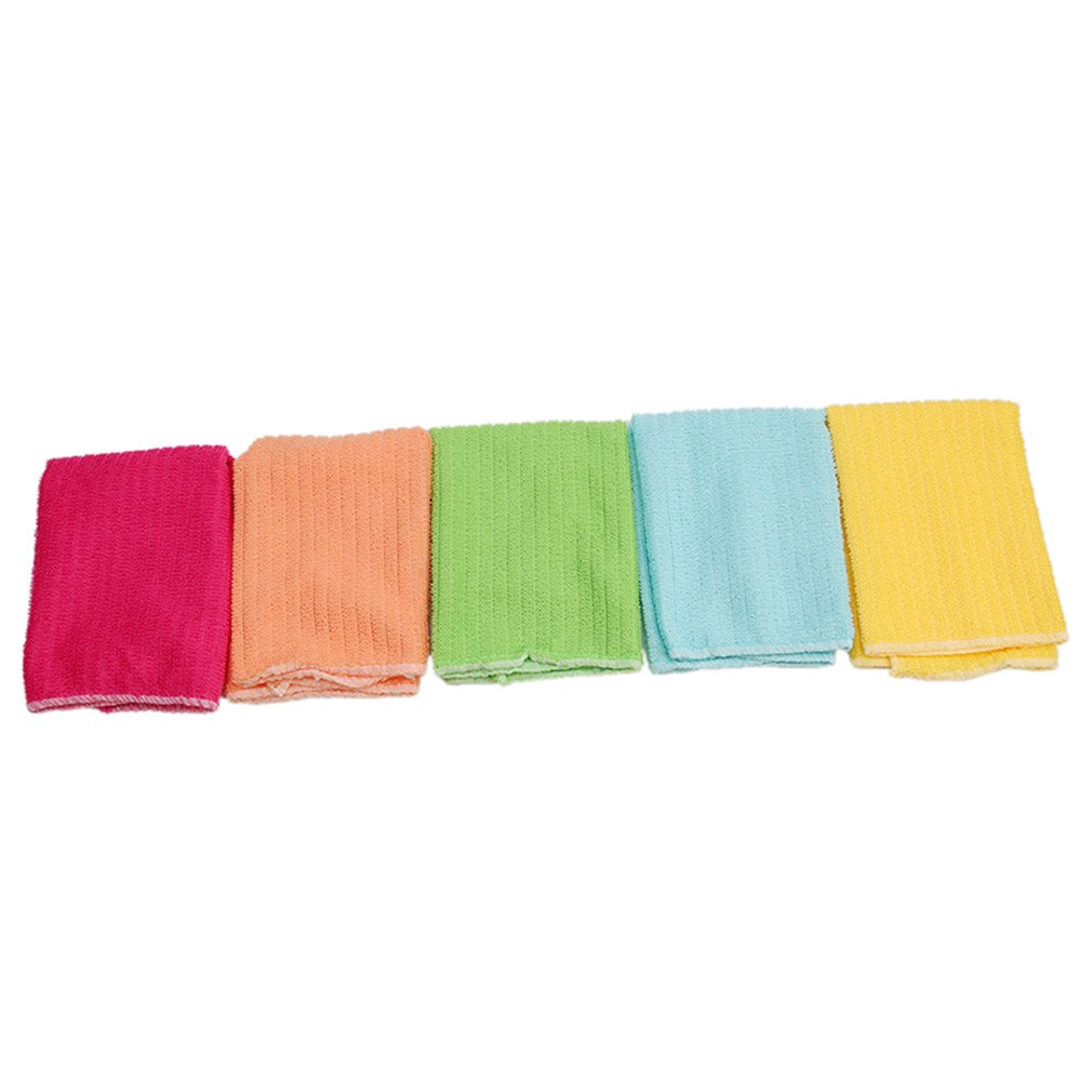 Myhouse 5pcs 11.81x11.81inch Microfiber Kitchen Dish Towel Muiti-colored Gentle Kitchen Dish Cloths