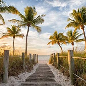 Lantern Press Footbridge to Smathers Beach In Key West, Florida Photography A-91245 (12x18 Art Print, Travel Poster Wall Decor)