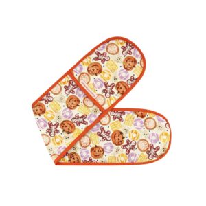 Emma Bridgewater Halloween Pumpkins and Gingerbread Biscuits Double Oven Glove & Kitchen Dish Towel Cotton Gift Set