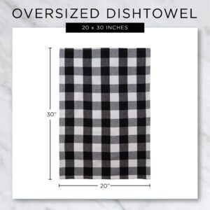 DII Washed Waffle Collection Oversized Preshrunk Ultra Absorbant, Dishtowel Set, 20x30, Nautical Blue, 2 Piece