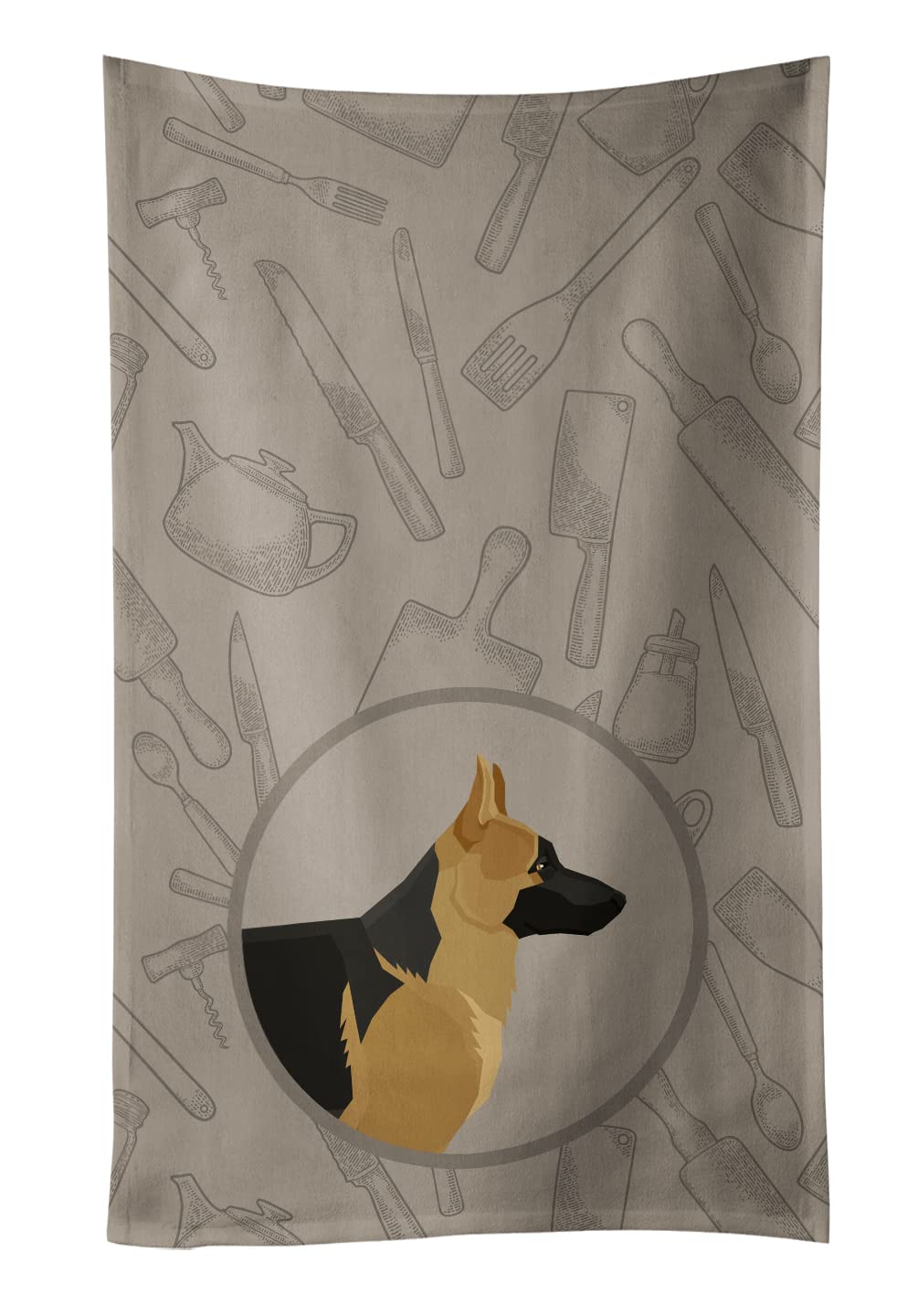 Caroline's Treasures CK2187KTWL German Shepherd in The Kitchen Kitchen Towel Dish Cloths Guest Hand Towel Decorative Bathroom Towel for Face,Tea, Dishcloth, Kitchen and Bath