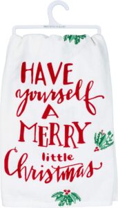 primitives by kathy kitchen towel - have yourself a merry little chris....