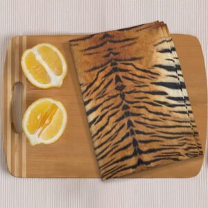 Kitchen Dish Towels Set of 4 Animal Tiger Leopard Print Kitchen Towels Absorbent Dishcloths Tea Towels Hand Towels with Hanging Loop for New Home Decor Housewarming Gift