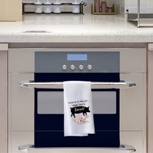 PWHAOO Bacon Kitchen Towel Love is in The Air Nope That’s Bacon Kitchen Towel Pig Farm Kitchen Towel (Love is in The Air Towel)