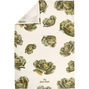 primitives by kathy oh, kale yeah decorative kitchen towel